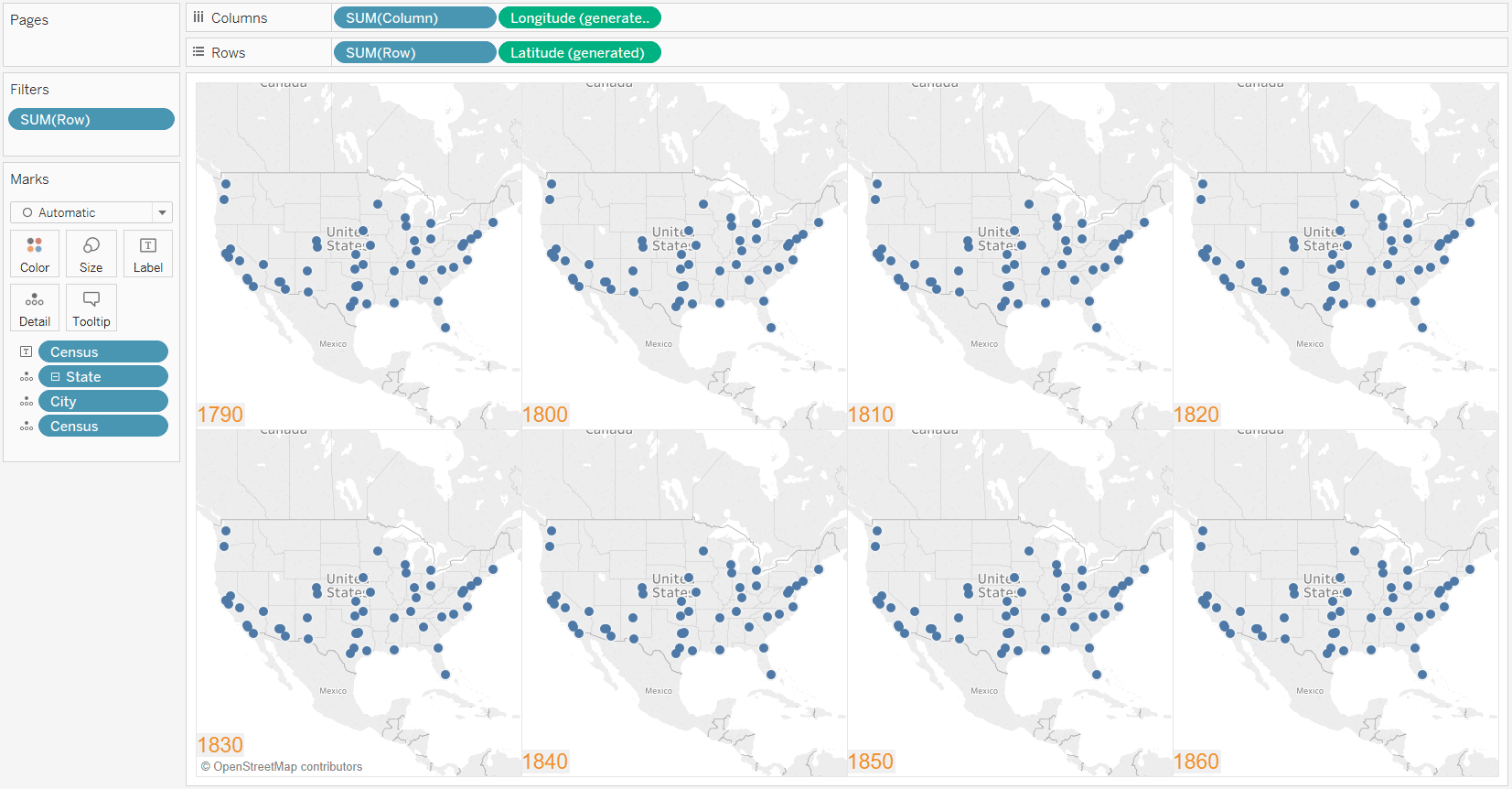 How to Make Trellis / Tile / Small Multiple Maps in Tableau