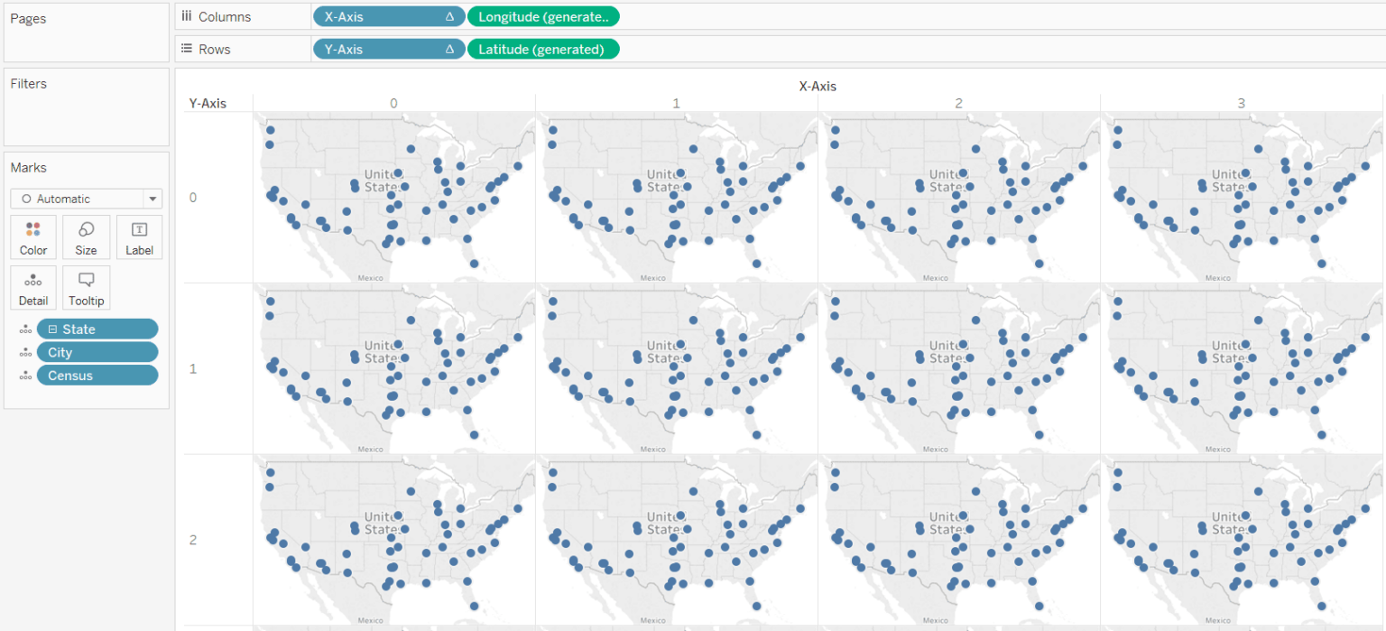 How to Make Trellis / Tile / Small Multiple Maps in Tableau