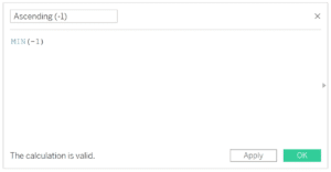 How to Change Sort Order with Buttons in Tableau