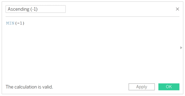 How to Change Sort Order with Buttons in Tableau