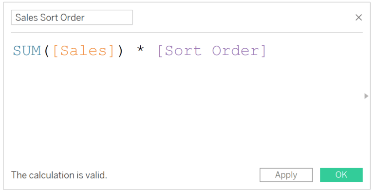 How to Change Sort Order with Buttons in Tableau