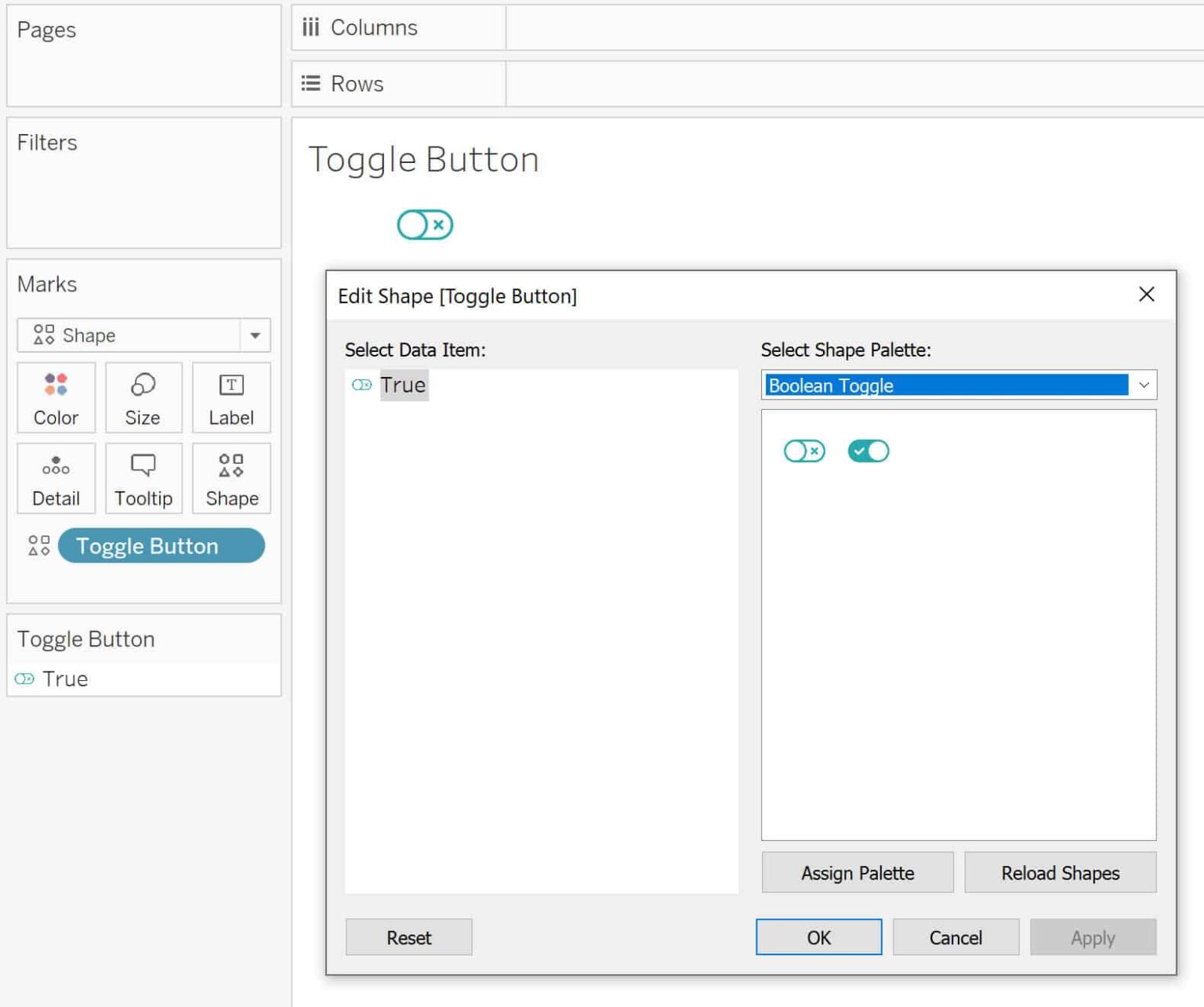 How to Make a Boolean Toggle in Tableau