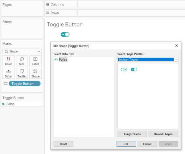 How to Make a Boolean Toggle in Tableau