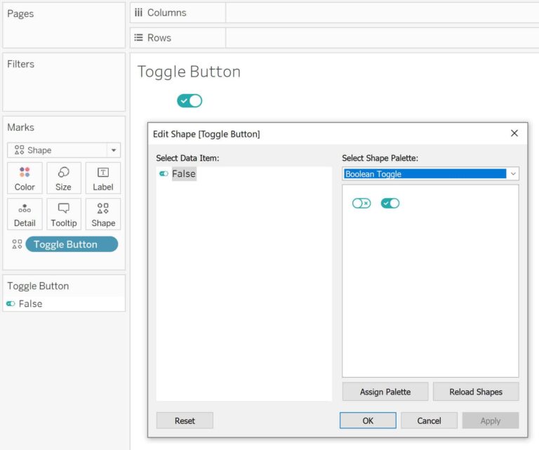 How to Make a Boolean Toggle in Tableau