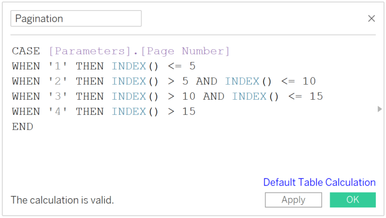 How to Do Pagination in Tableau