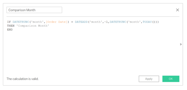 How to Automatically Compare Date Periods in Tableau