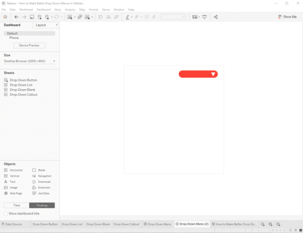 How to Make Better Drop-Down Menus in Tableau