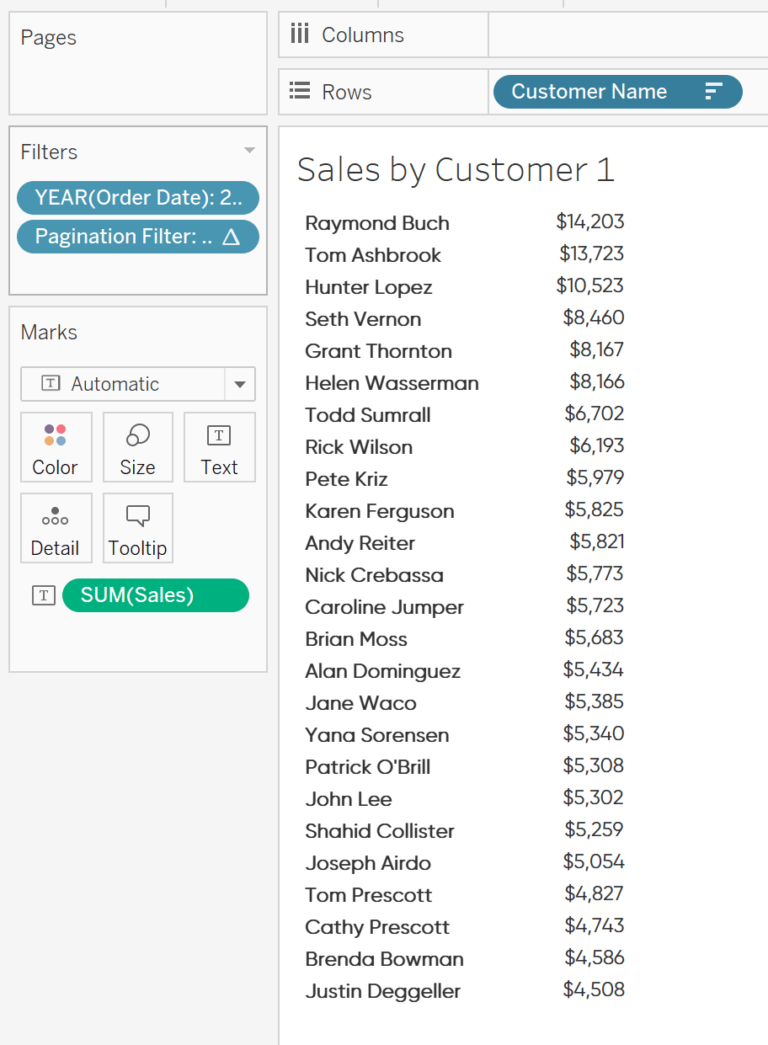 How to Automatically Create Pages in Tableau Visualizations