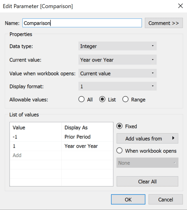 How to do Dynamic Date Selections in Tableau