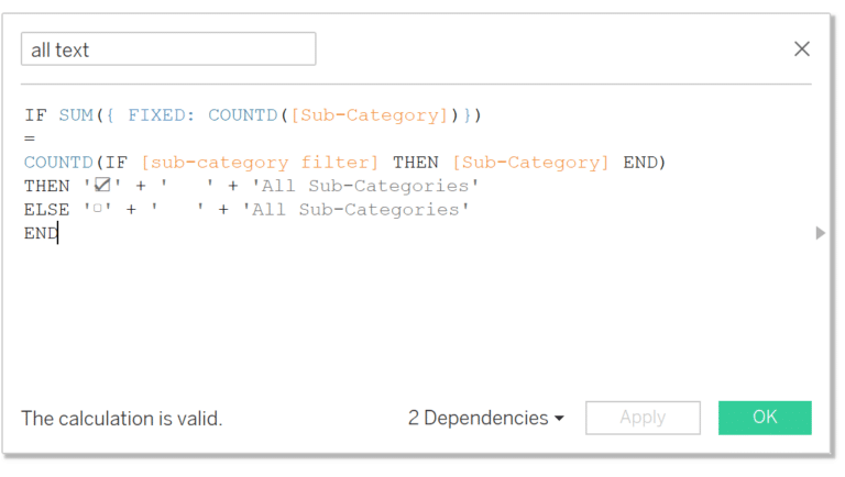 How To Completely Customize Multi Select Filters In Tableau